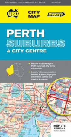 UBD/Gregorys Perth Suburbs and City Centre Map 618 - 6th Ed by Gregorys ...